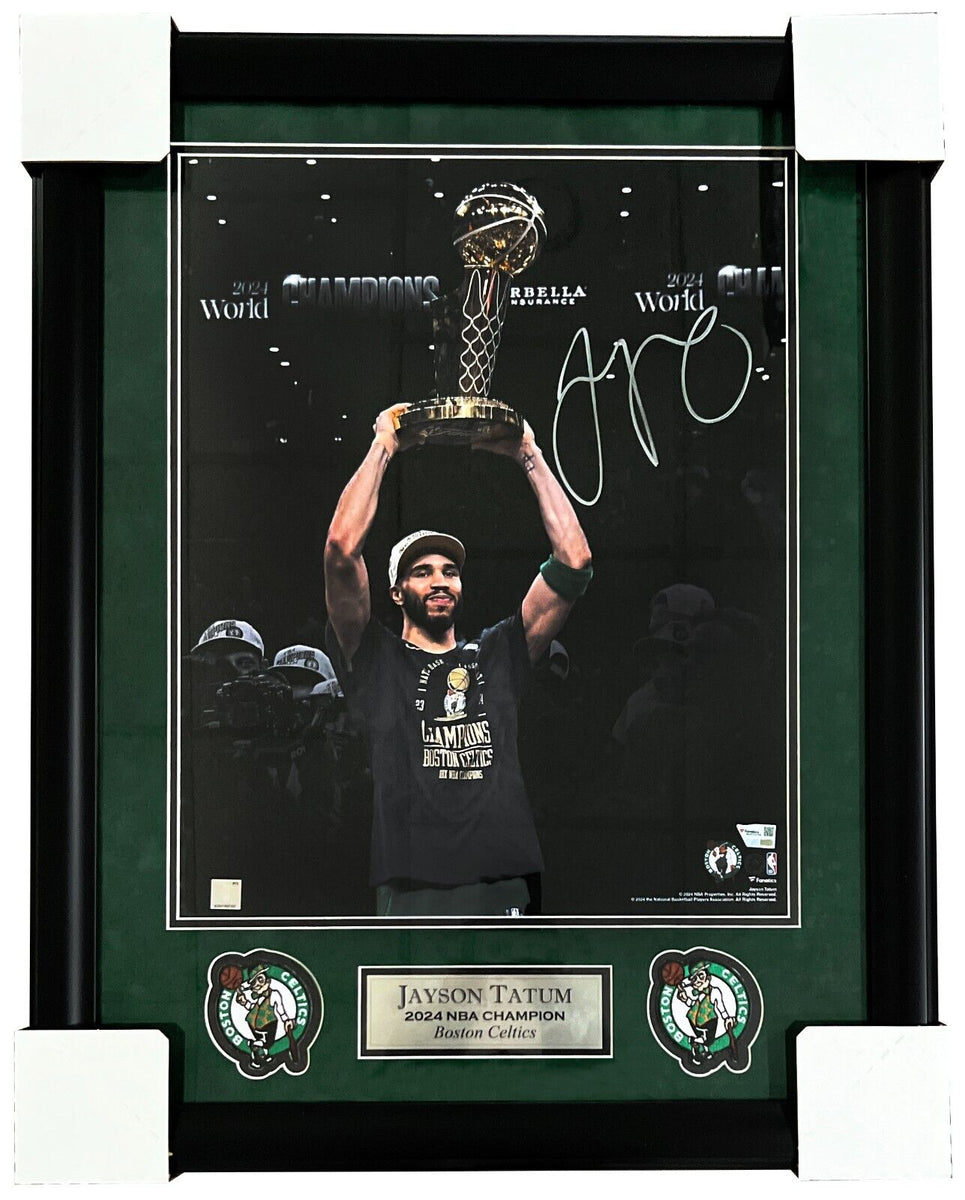 Jayson Tatum Celtics Signed Champions 16x20 Matted & Framed Photo Fana ...