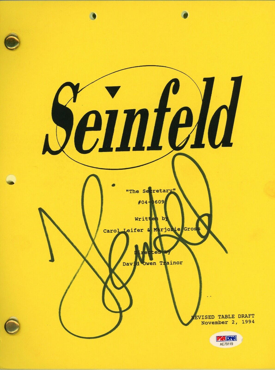Jerry Seinfeld Signed Table Read Full Script "The Secretary" Autograph ...